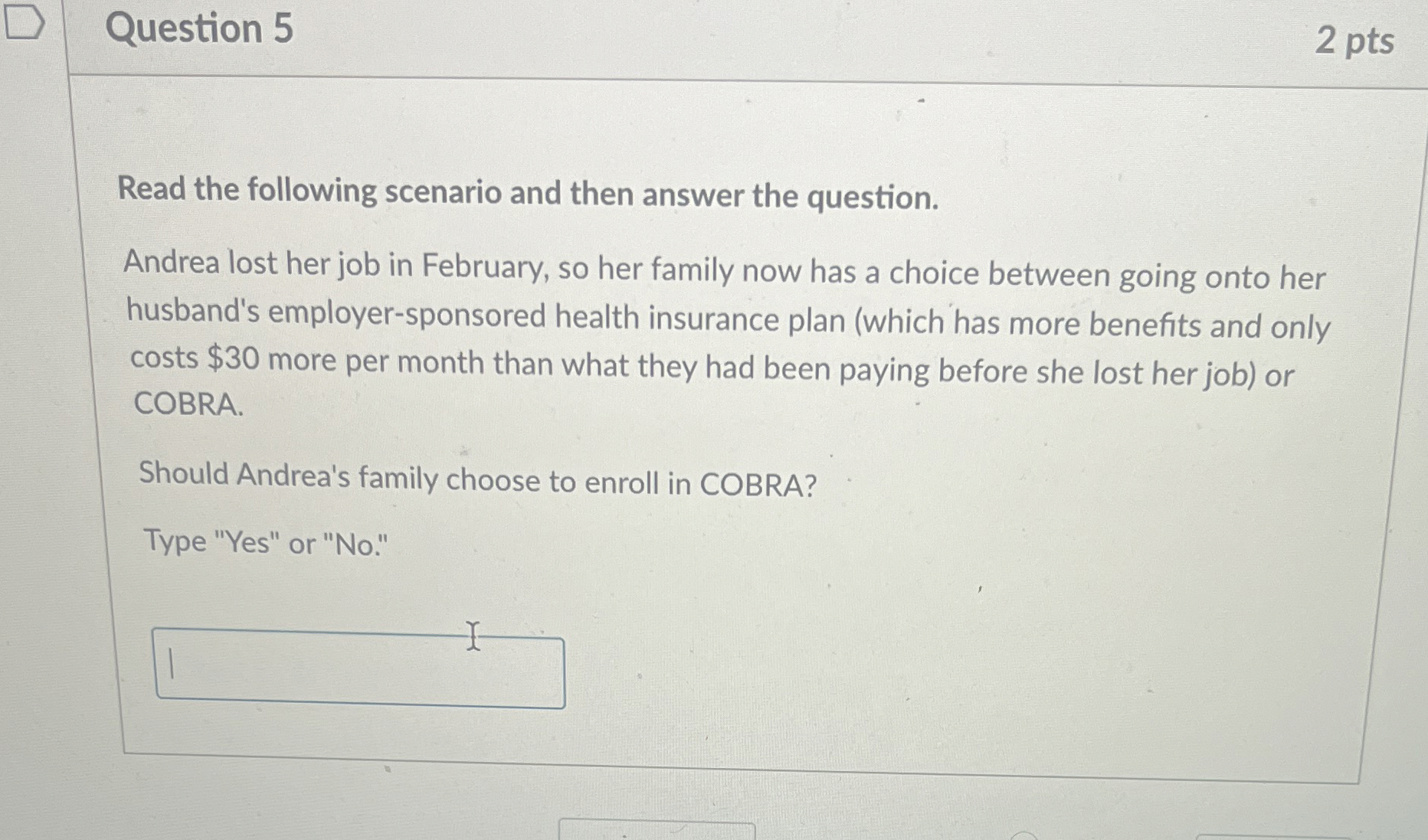 Solved Question 52 ﻿ptsRead the following scenario and then | Chegg.com