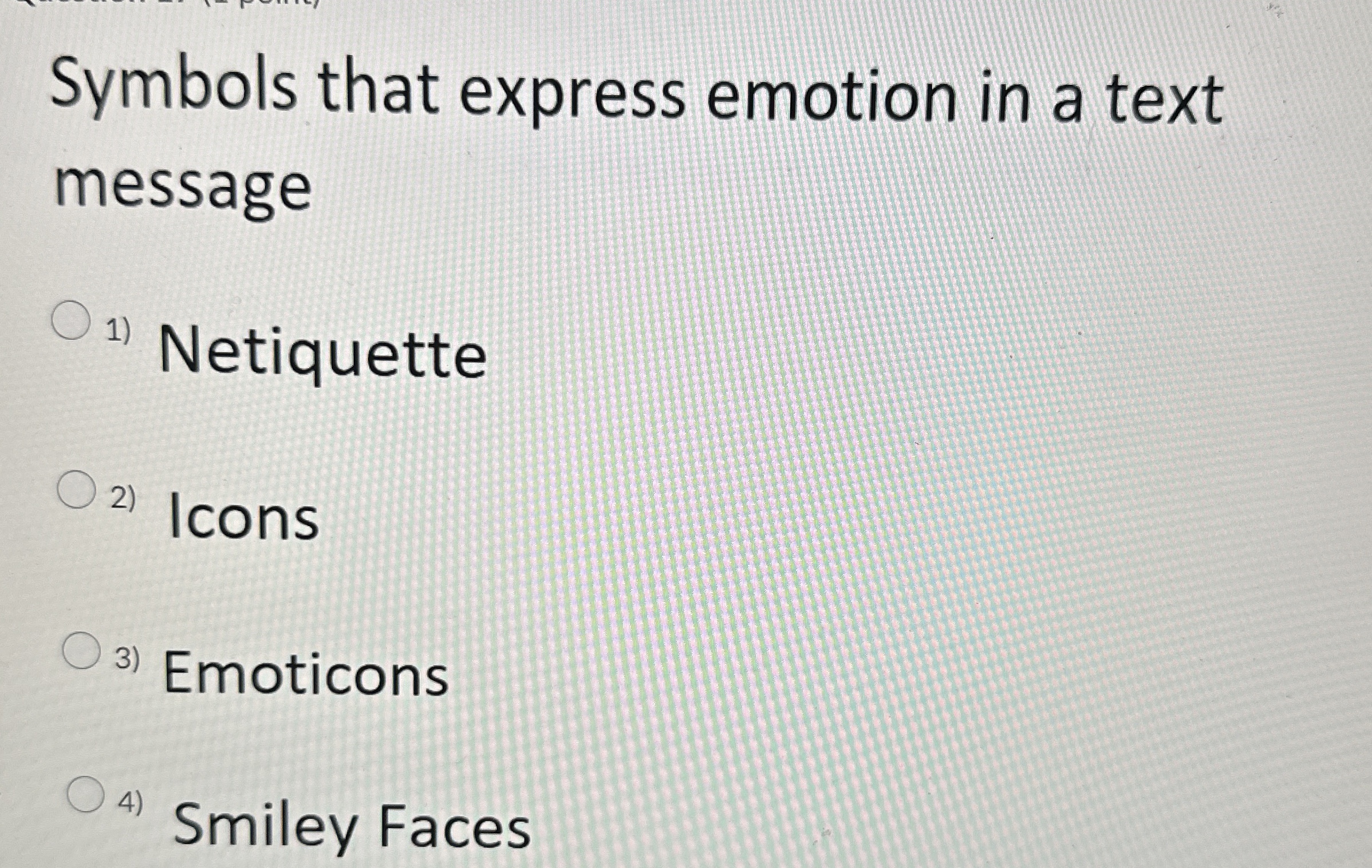 Solved Symbols that express emotion in a text | Chegg.com