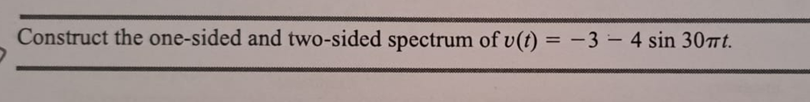 Solved Construct the one-sided and two-sided spectrum of | Chegg.com