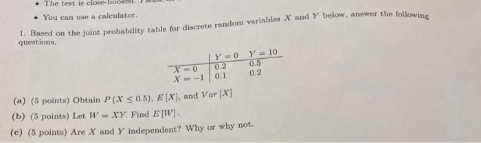 Solved - You can use a calculator. 1. Based on the joint | Chegg.com