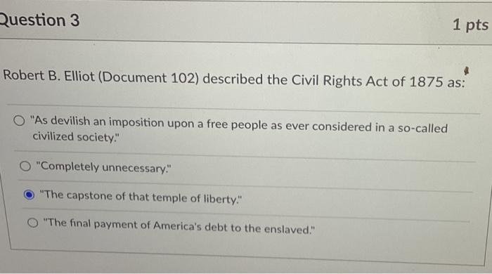 Question 3 Robert B. Elliot (Document 102) described | Chegg.com