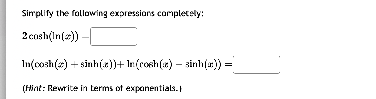 Solved Simplify the following expressions | Chegg.com