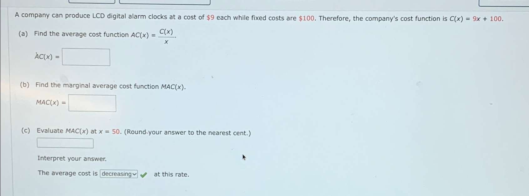 Solved A company can produce LCD digital alarm clocks at a | Chegg.com
