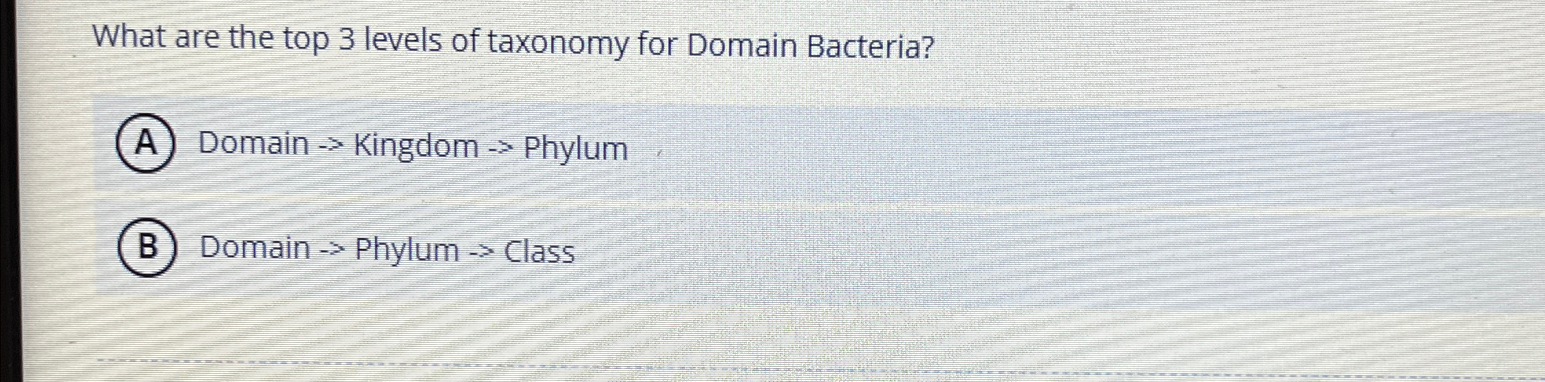 Solved What are the top 3 ﻿levels of taxonomy for Domain | Chegg.com