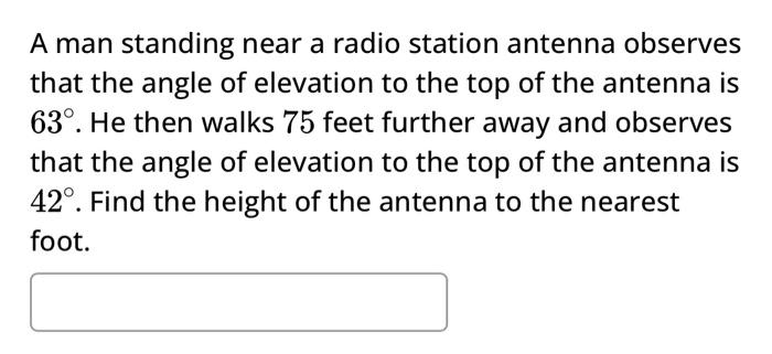 Solved A man standing near a radio station antenna observes | Chegg.com