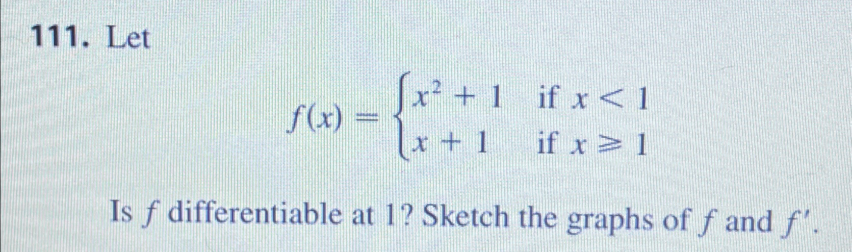 Solved Letf(x)={x2+1 if x