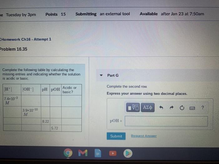 Solved Available after Jan 23 at 7:50 Homework Ch16 - | Chegg.com