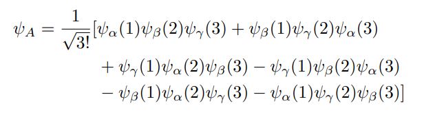 Considering the anti-symmetric wave function below | Chegg.com