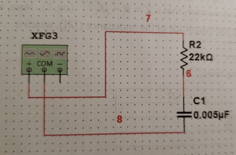 Solved Xc. Vc = V. R2+x .7 XFG3 R2 22k S + COM 16 C1 | Chegg.com