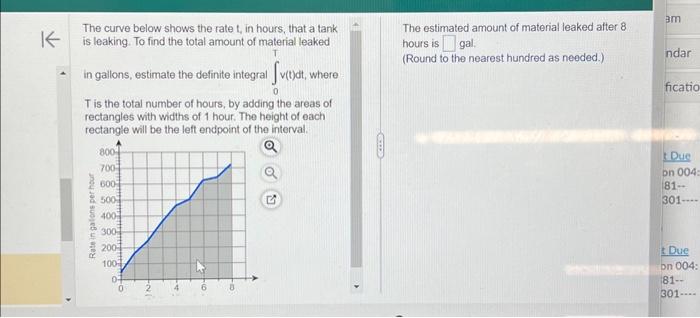 The curve below shows the rate t, in hours, that a | Chegg.com