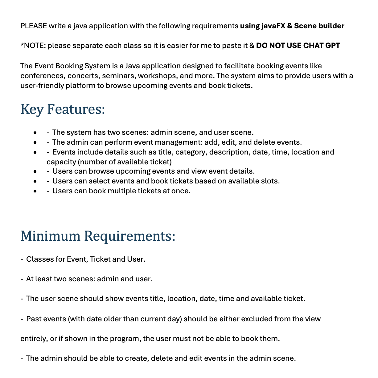 Solved PLEASE write a java application with the following | Chegg.com