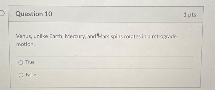 Solved Question 19 1 pts Because of Earth's relatively small | Chegg.com