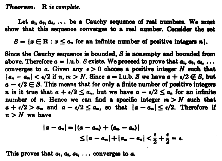 Solved Theorem. R is complete.Let a1,a2,a2,dots be a Cauchy | Chegg.com