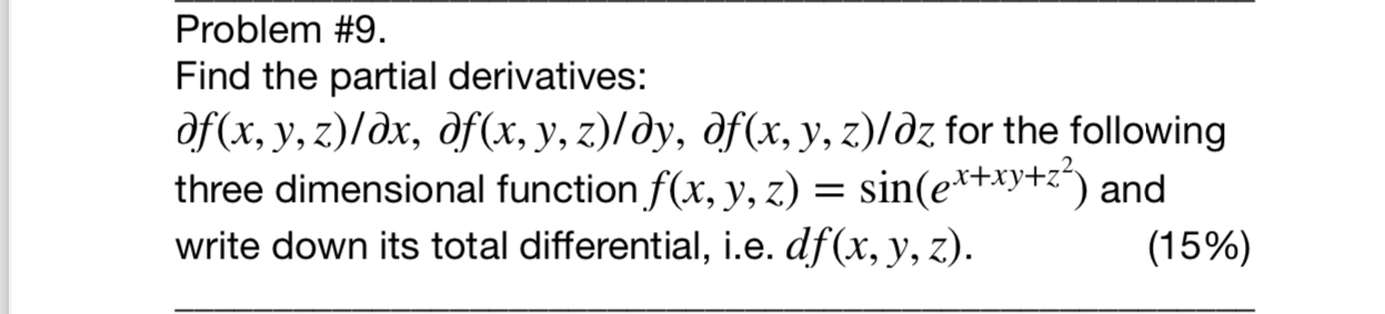 Solved Problem #9.Find the partial | Chegg.com