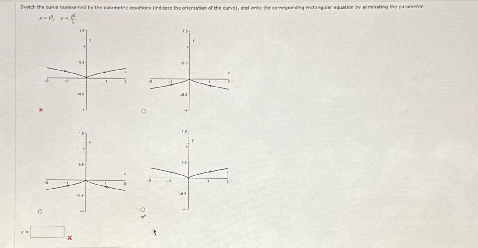 Solved Sketch the curve represented by the parametric | Chegg.com