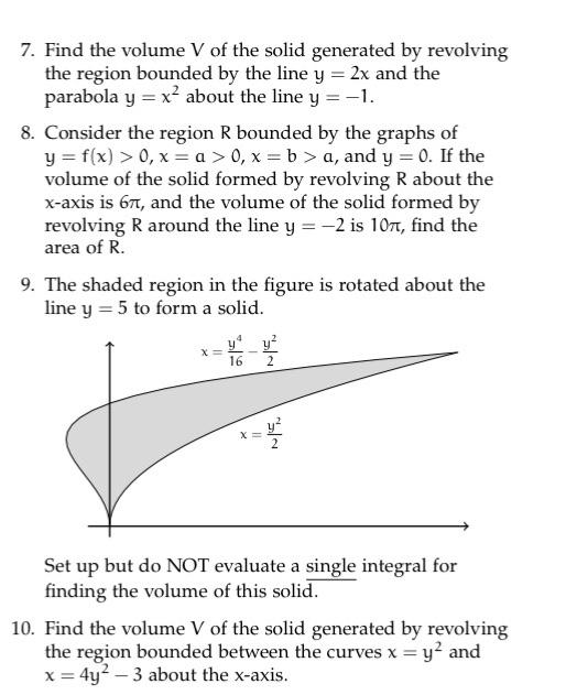 Solved 1. A solid lies between planes perpendicular to the | Chegg.com