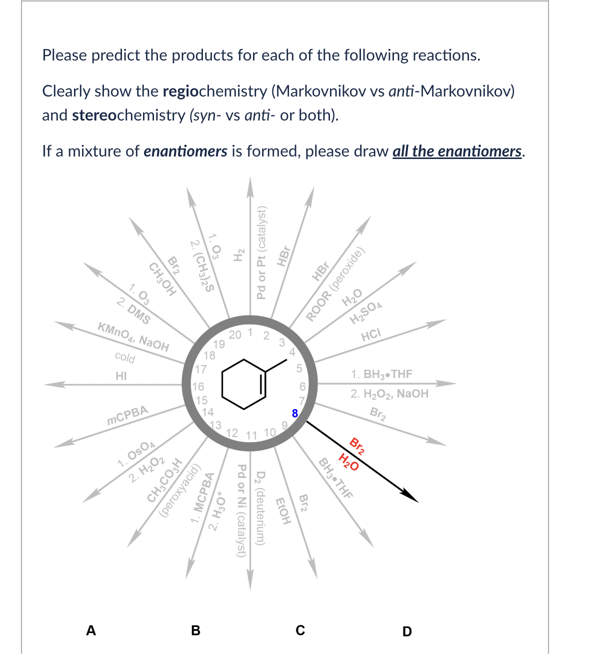 Solved Please predict the products for each of the following | Chegg.com