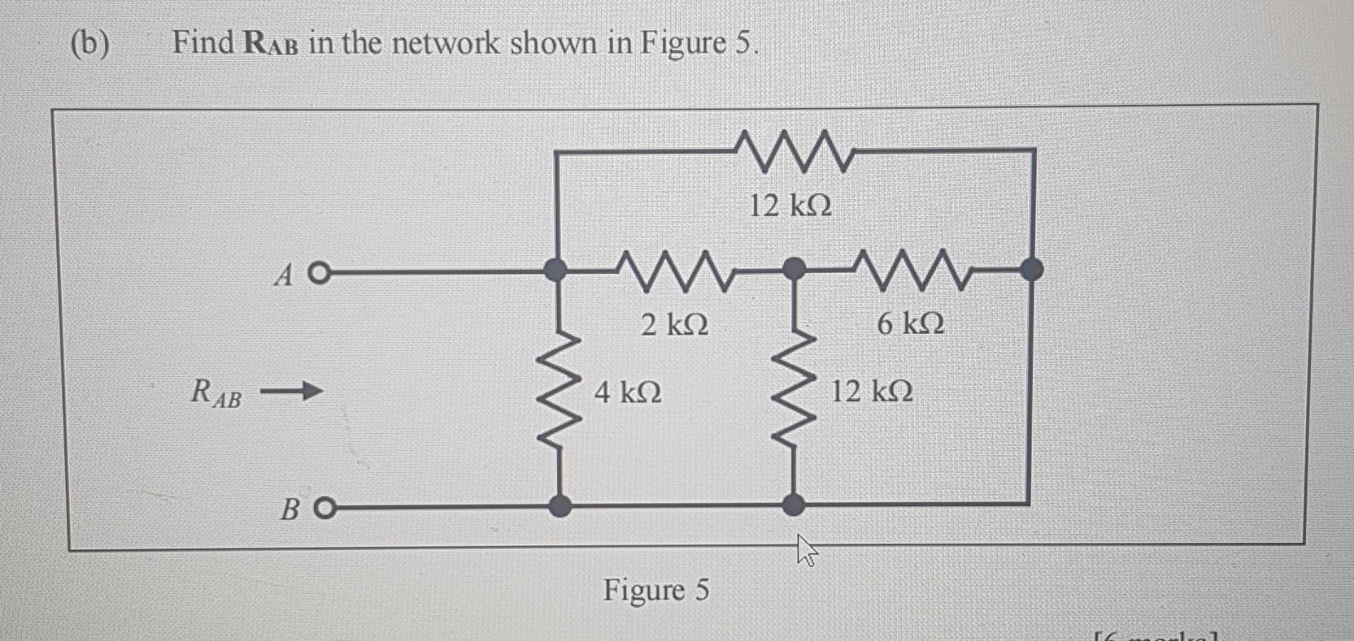 Solved (b) Find Rab in the network shown in Figure 5. Λ 12 | Chegg.com