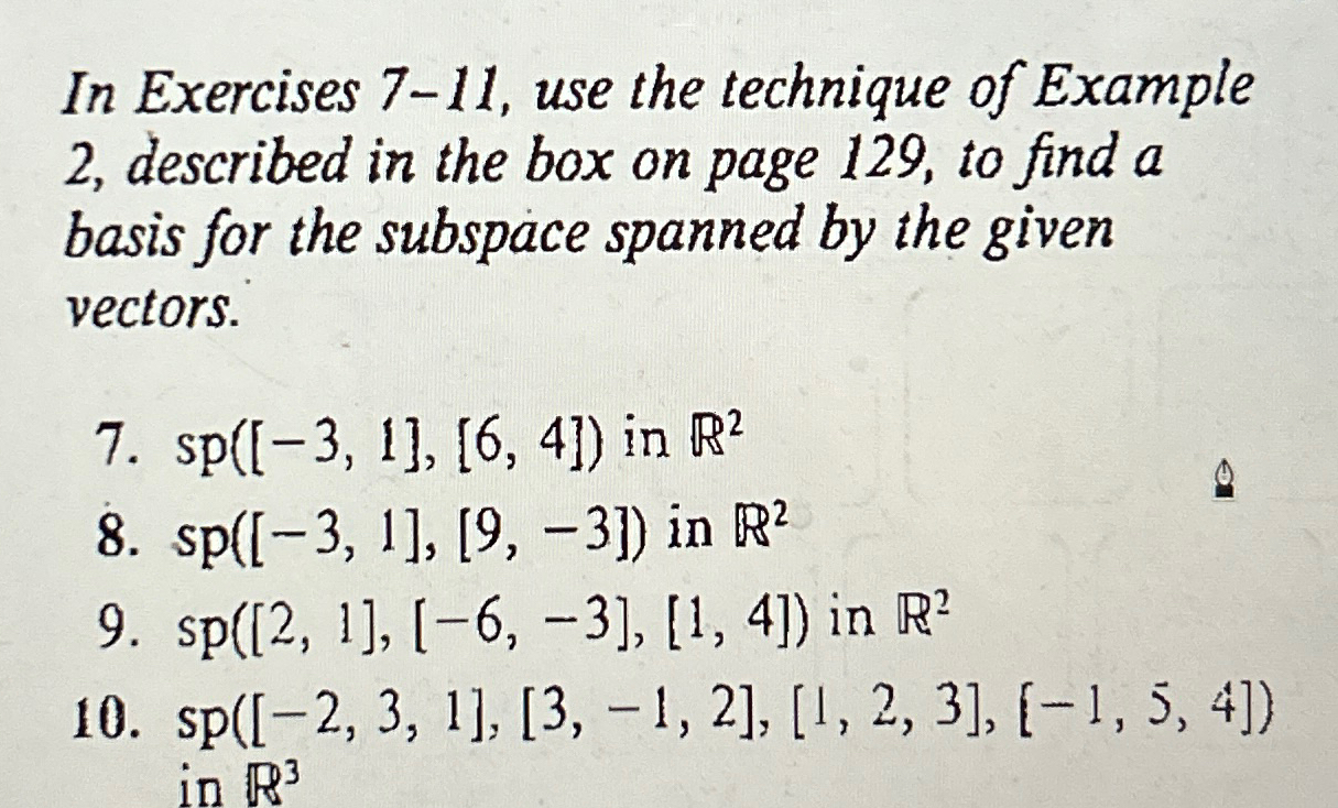 In Exercises 7-11, ﻿use the technique of Example 2 , | Chegg.com