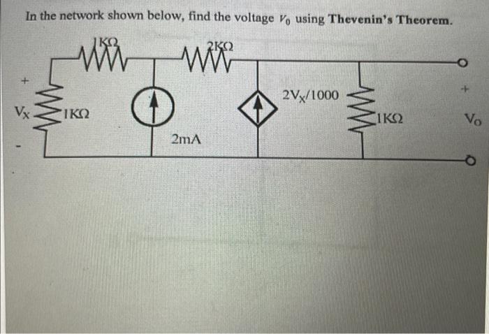 Solved In the network shown below, find the voltage v0 using | Chegg.com