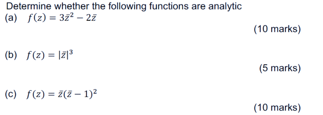 Solved Determine whether the following functions are | Chegg.com