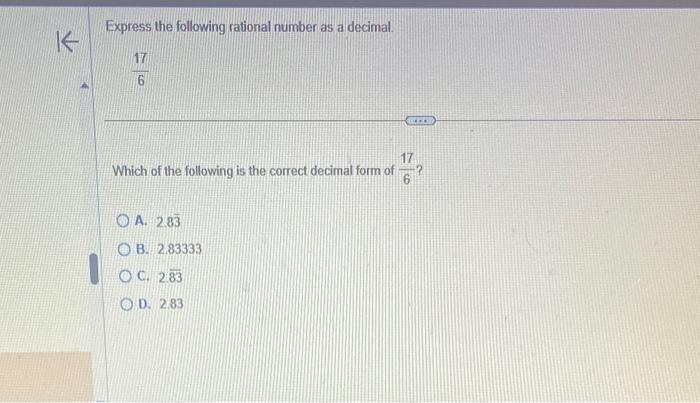 Solved Express the following rational number as a decimal. | Chegg.com