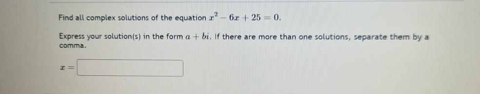 Solved Find all complex solutions of the equation | Chegg.com