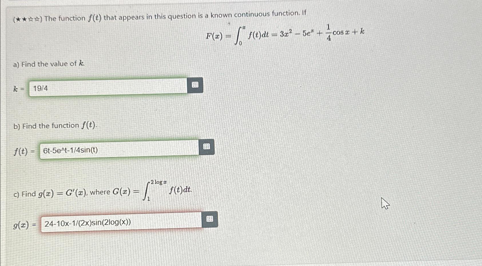 Solved ) ﻿The function f(t) ﻿that appears in this question | Chegg.com