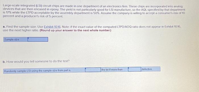Solved Large-scale integrated (LSi) circuit chips are made | Chegg.com