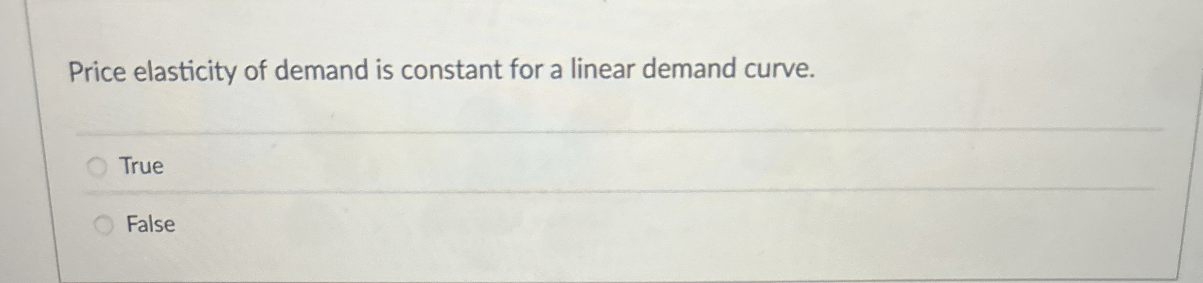 Solved Price elasticity of demand is constant for a linear | Chegg.com