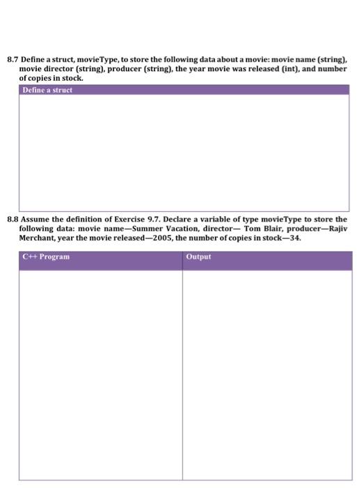 Solved LAB \#8 Data Structures 8.1 Mark the following | Chegg.com