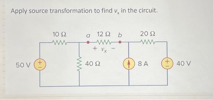 Solved Apply source transformation to find v, in the | Chegg.com