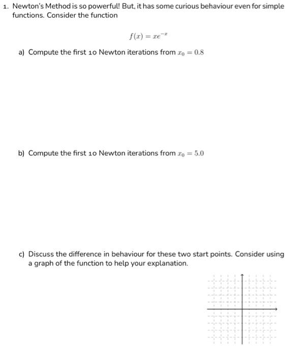 Solved Newton's Method is so powerful! But, it has some | Chegg.com