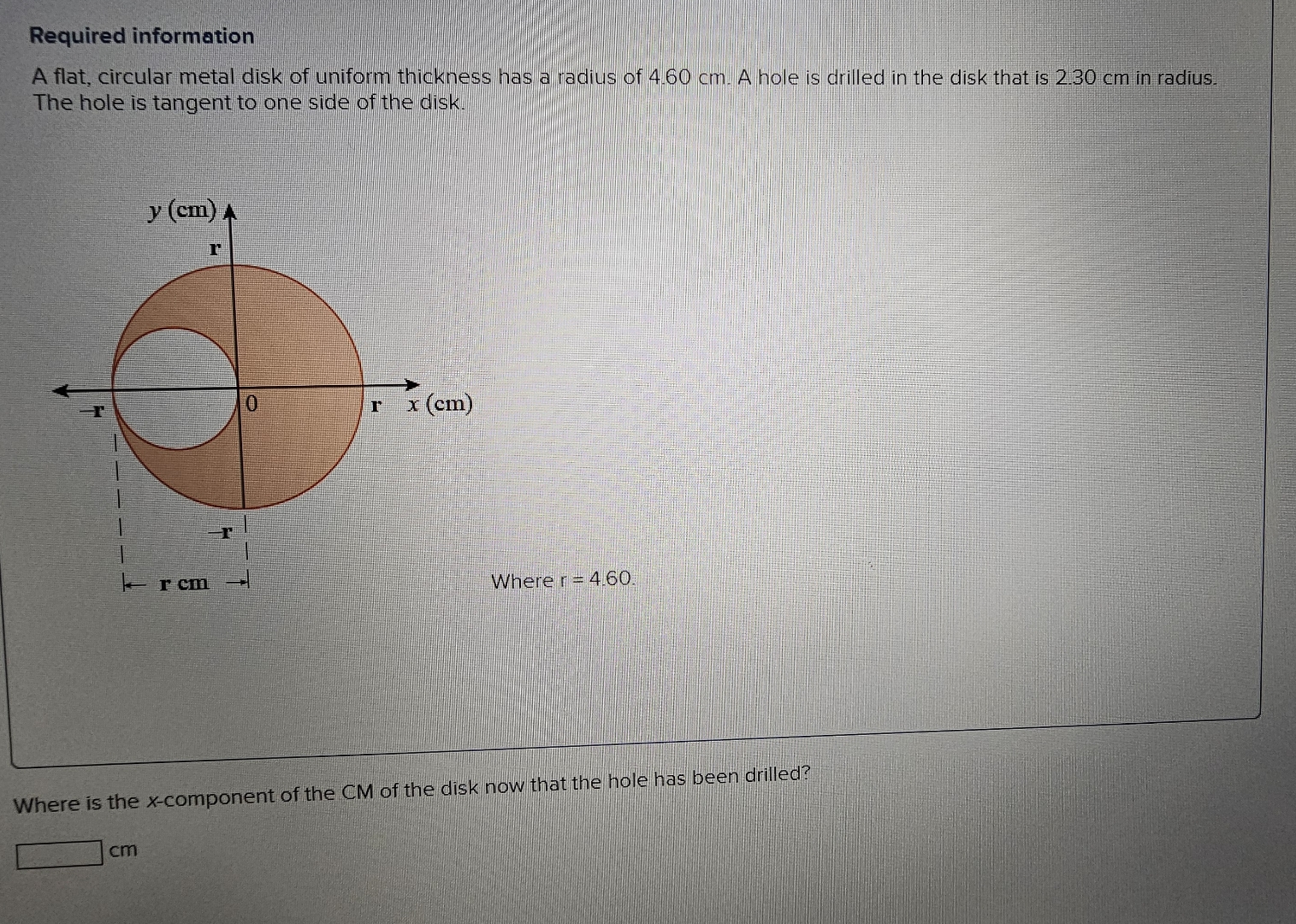 Solved Required informationA flat, circular metal disk of | Chegg.com