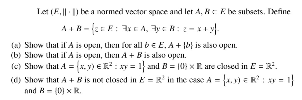 Solved Let (E,||*||) ﻿be a normed vector space and let | Chegg.com