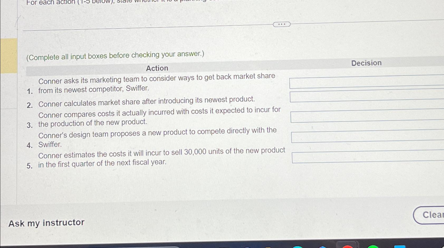 Solved (Complete all input boxes before checking your | Chegg.com