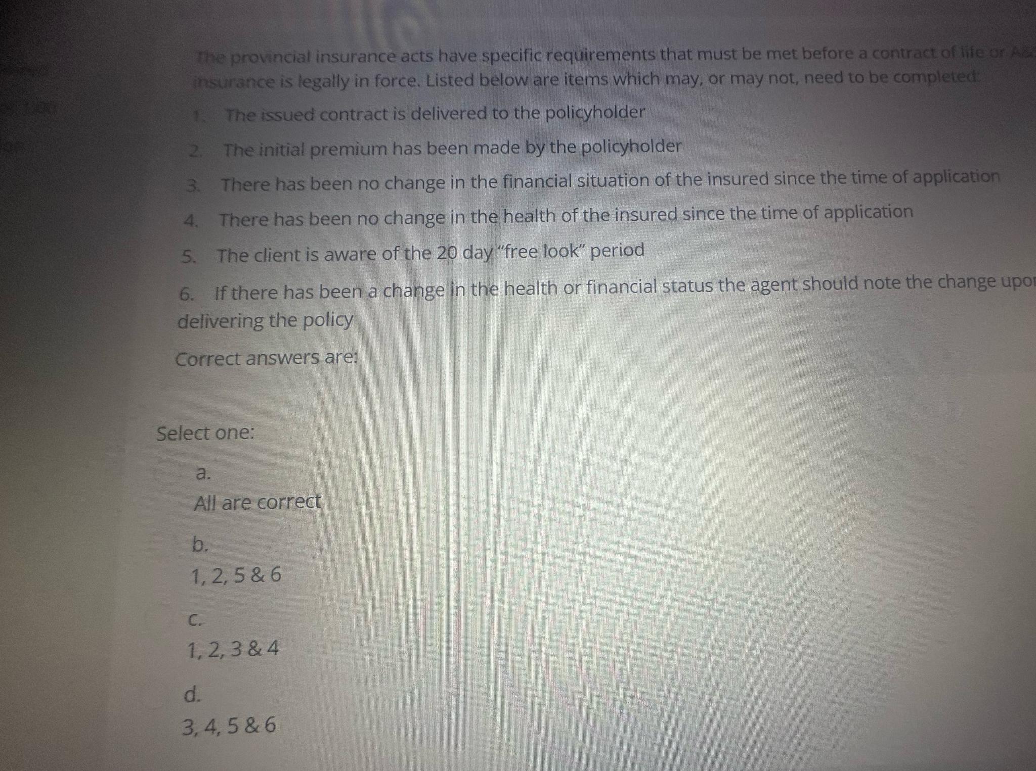 Solved The provincial insurance acts have specific | Chegg.com