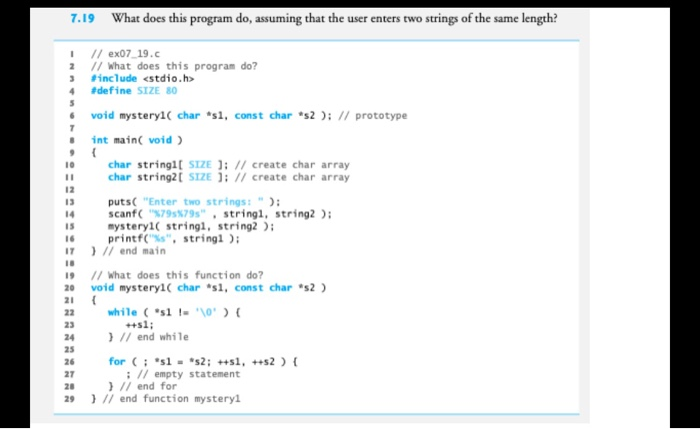 Solved 7.19 What does this program do, assuming that the | Chegg.com