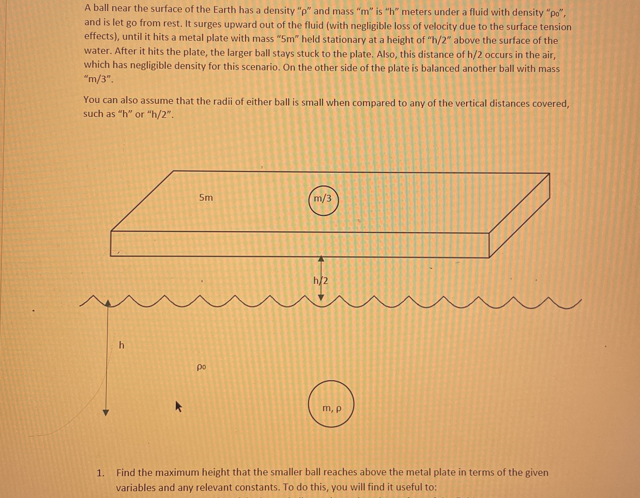 Solved A ball near the surface of the Earth has a density | Chegg.com
