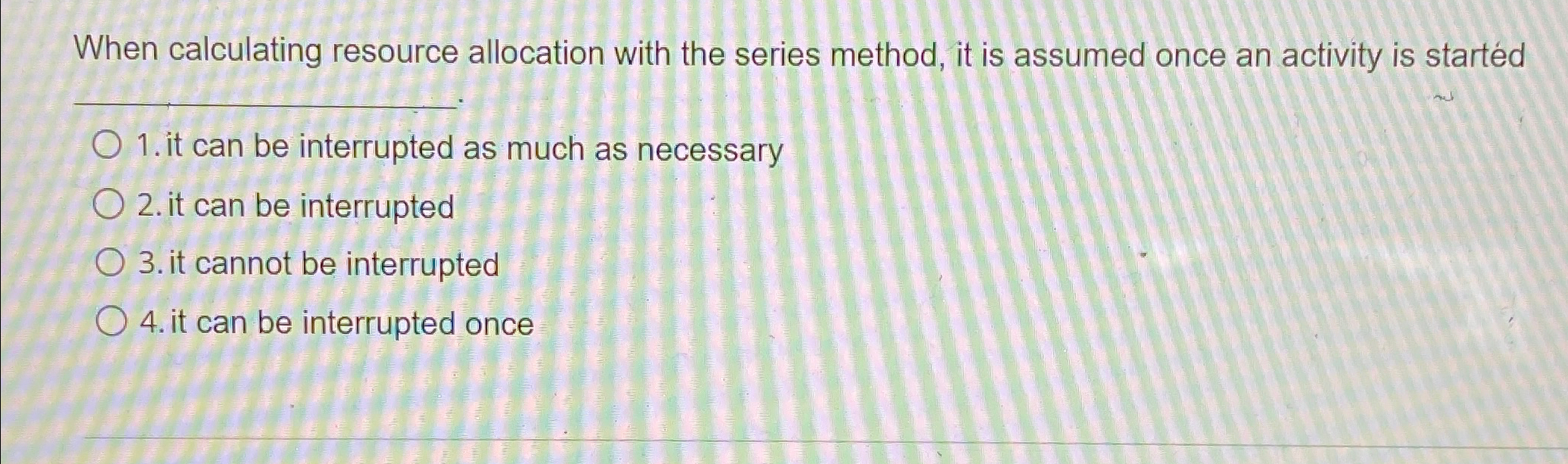 Solved When calculating resource allocation with the series | Chegg.com