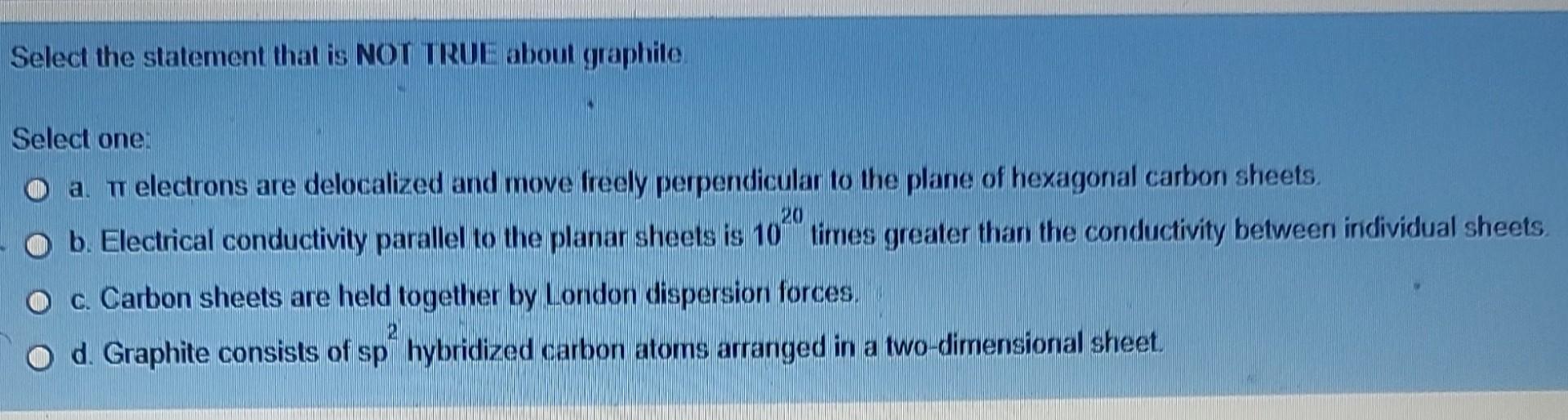 Solved Select the statement that is NOT TRUE about graphile | Chegg.com
