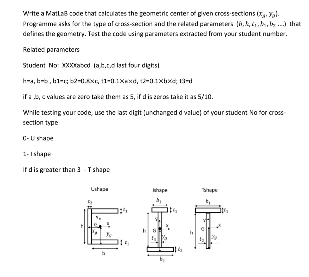 Solved Write a MatLaB code that calculates the geometric | Chegg.com