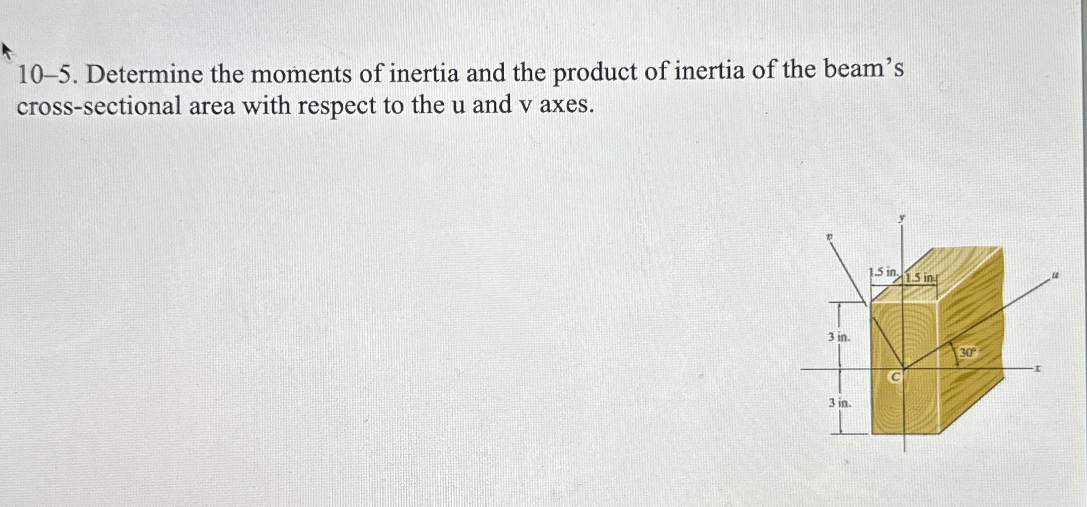 Solved 10-5. ﻿Determine the moments of inertia and the | Chegg.com