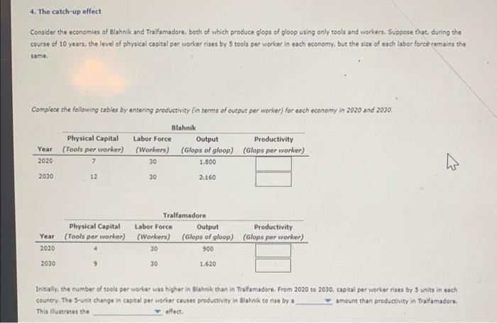 Solved 4. The catch-up effect Consider the economies of | Chegg.com