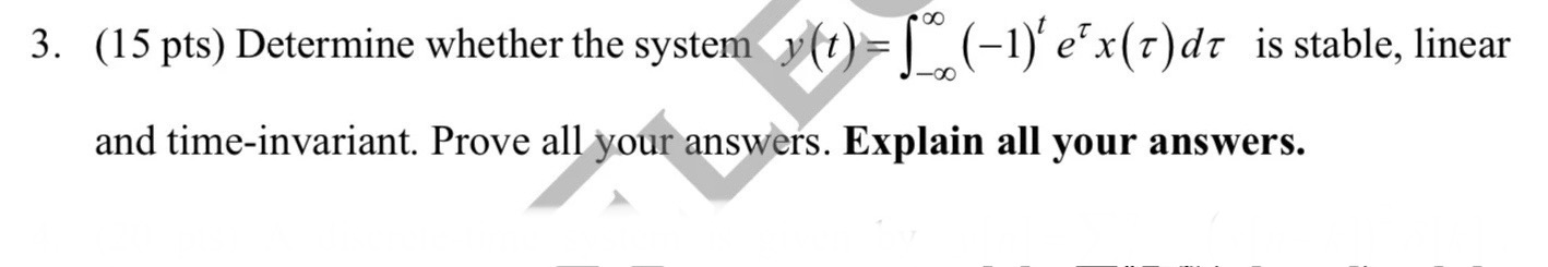 Solved (15 ﻿pts) ﻿Determine whether the system | Chegg.com