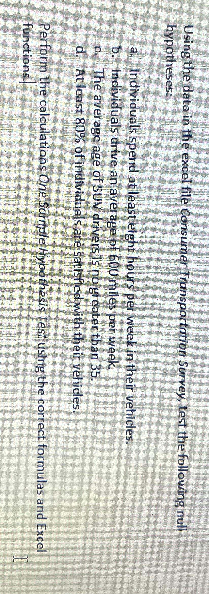 Solved Using the data in the excel file Consumer | Chegg.com