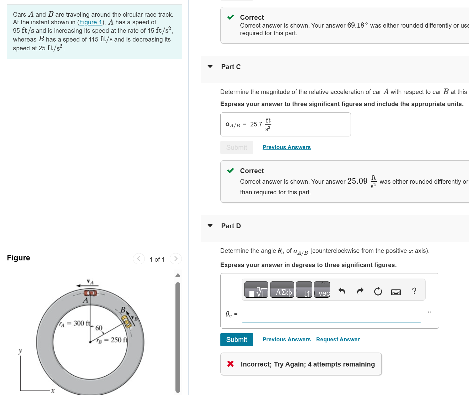 Solved ONLY PART D, ﻿THE LAST ONE THANK YOU ﻿Cars A and B | Chegg.com