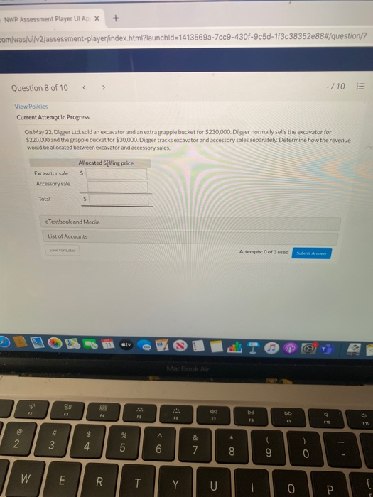 NWP Assessment Player UI ADX + | Chegg.com