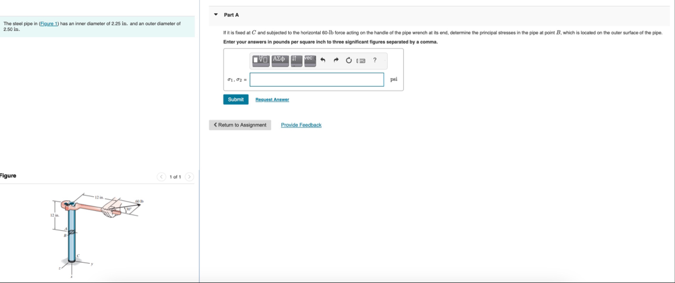 The steel pipe in (Figure 1) ﻿has an inner diameter | Chegg.com