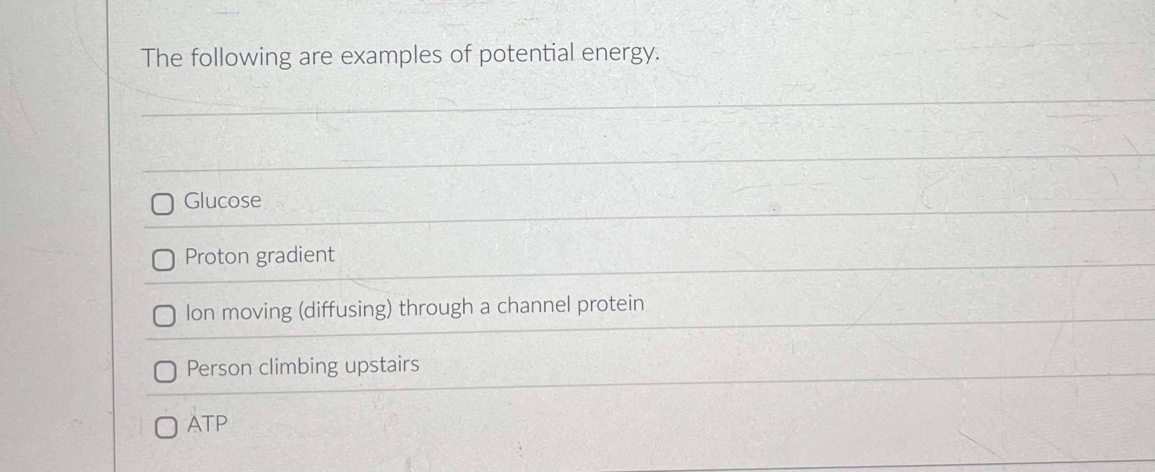 Solved The following are examples of potential | Chegg.com